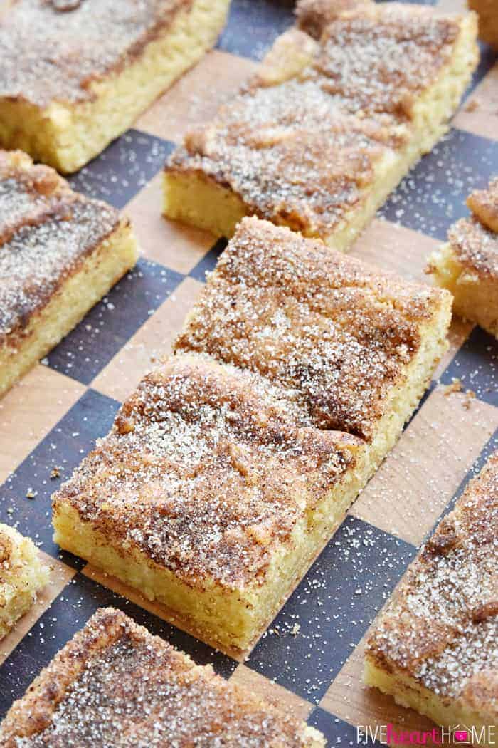 Chewy Snickerdoodle Bars • FIVEheartHOME